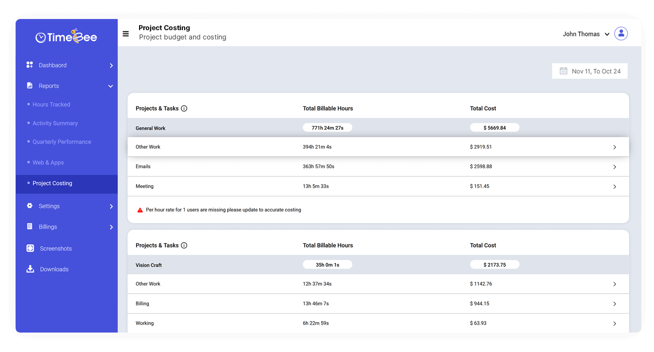 TimeBee | Time Tracking and Employee Monitoring Software